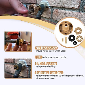 RK-14MH Repair Kit Metal Handle Repair Kit, for Woodford Model 14 Model 18 Outdoor Faucet, Prevent Leaking (7 Pcs)