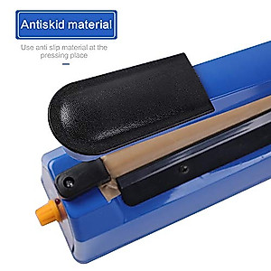 Boshen 8 Inch Impulse Heat Sealer Poly Mylar Plastic Bag Sealer Manual Heat Sealing Machine Home Restaurant Food Snacks Storage Manual Packaging Machine (8 inch 200mm)