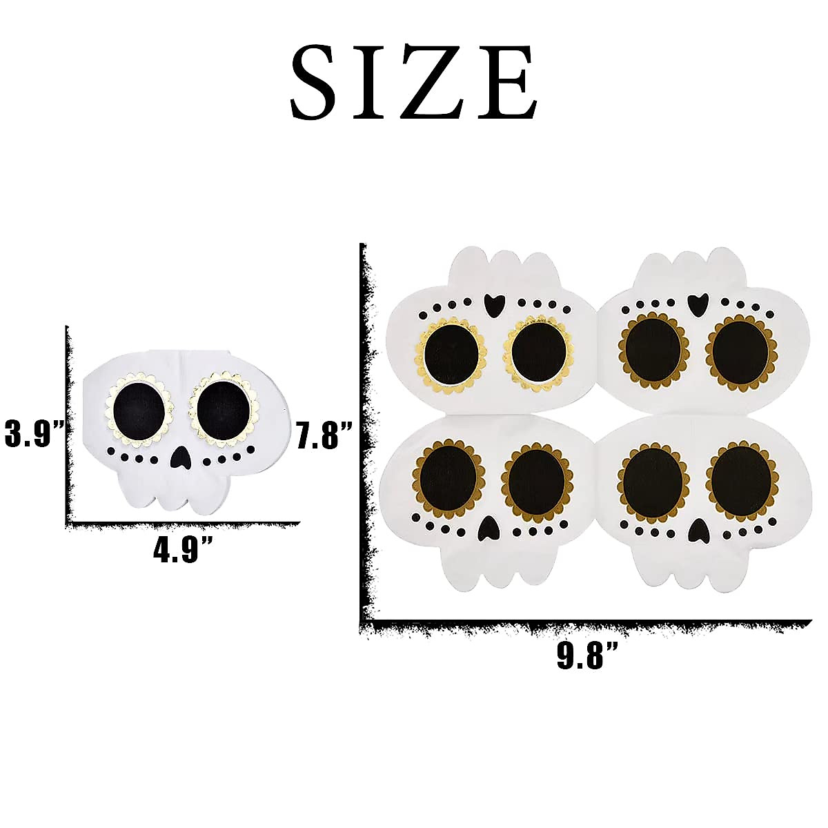 GGBOY 80 Pcs Halloween Napkins Ghost Witch Skull Pumpkin Halloween Paper Napkins, Halloween Theme Party Napkins Halloween Cocktail Napkins Halloween Napkins for Decoupage Halloween Tableware