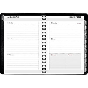 Office Depot® Brand Weekly/Monthly Planner, 4" x 6", Black, January To December 2022, OD711500