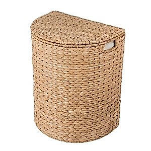 Kouboo Sea Grass Half Moon Basket with Removable Liner, Natural Color Laundry Hamper, One Size, Brown - 1030097