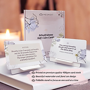 MESMOS Webcam Cover Slide Cute Plants and Mindfulness Self Care Cards - Great Stocking Fillers