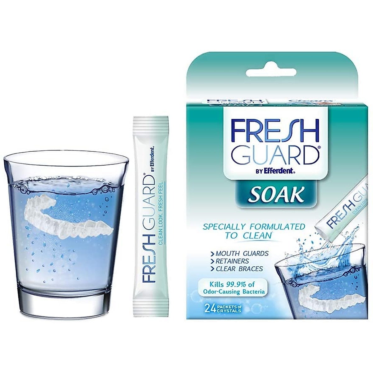 Fresh Guard Soak for Retainers Mouthguards Braces