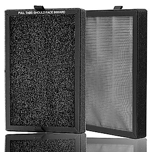 2 Packs KF250 H13 True HEPA Filter Replacement Compatible with Kenmore 1200e Series Air Purifier PM2010, for Rooms up to 1,500 Sq. Ft. 3-in 1 H13 True HEPA Filter