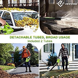 Leaf Blower Cordless with Battery & Charger, VIEWSHINE Battery Powered Leaf Blower, Electric Leaf Blower Cordless for Lawn Care, Leaves Cleaning