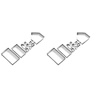 Hemoton 20 Pcs Christmas Baking Cutters Gingerbread House Cookie Cutter Chocolate House Cutter Stainless Steel Cookie Cutter Cookie Molds Christmas Cake Mould Small Cake Mold 3d