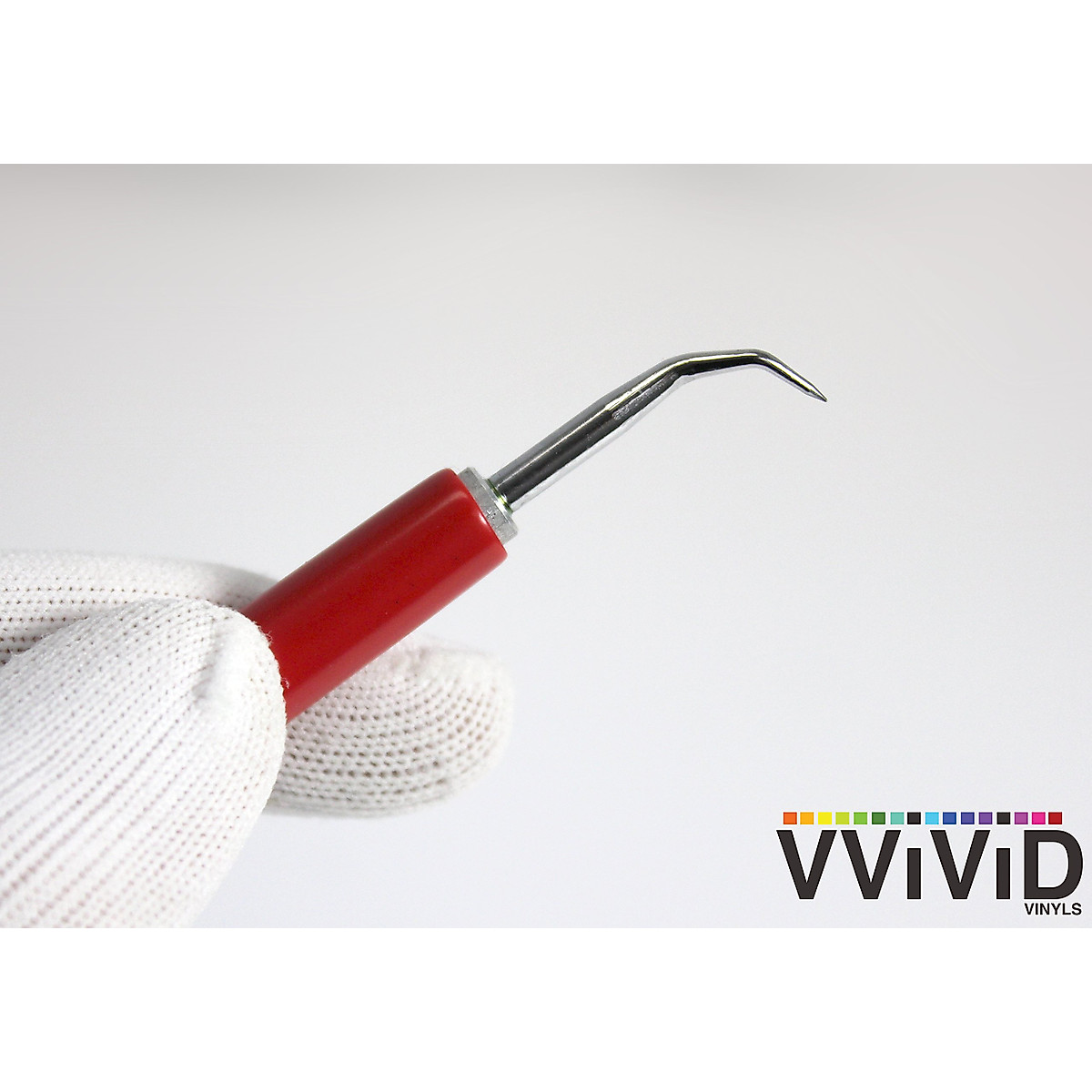 VViViD DECO65 Chrome Silver Gloss Craft Vinyl (7ft x 11.8") Roll with Comfort Grip Stainless Steel Weeding Tool - M0