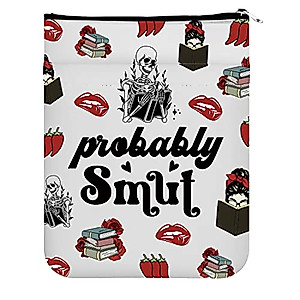 MAOFAED Probably Smut Book Sleeve Smut Reader Gift Smut Lover Gift Book Lover Gift for Girls Bookworm Gift (Probably smut)