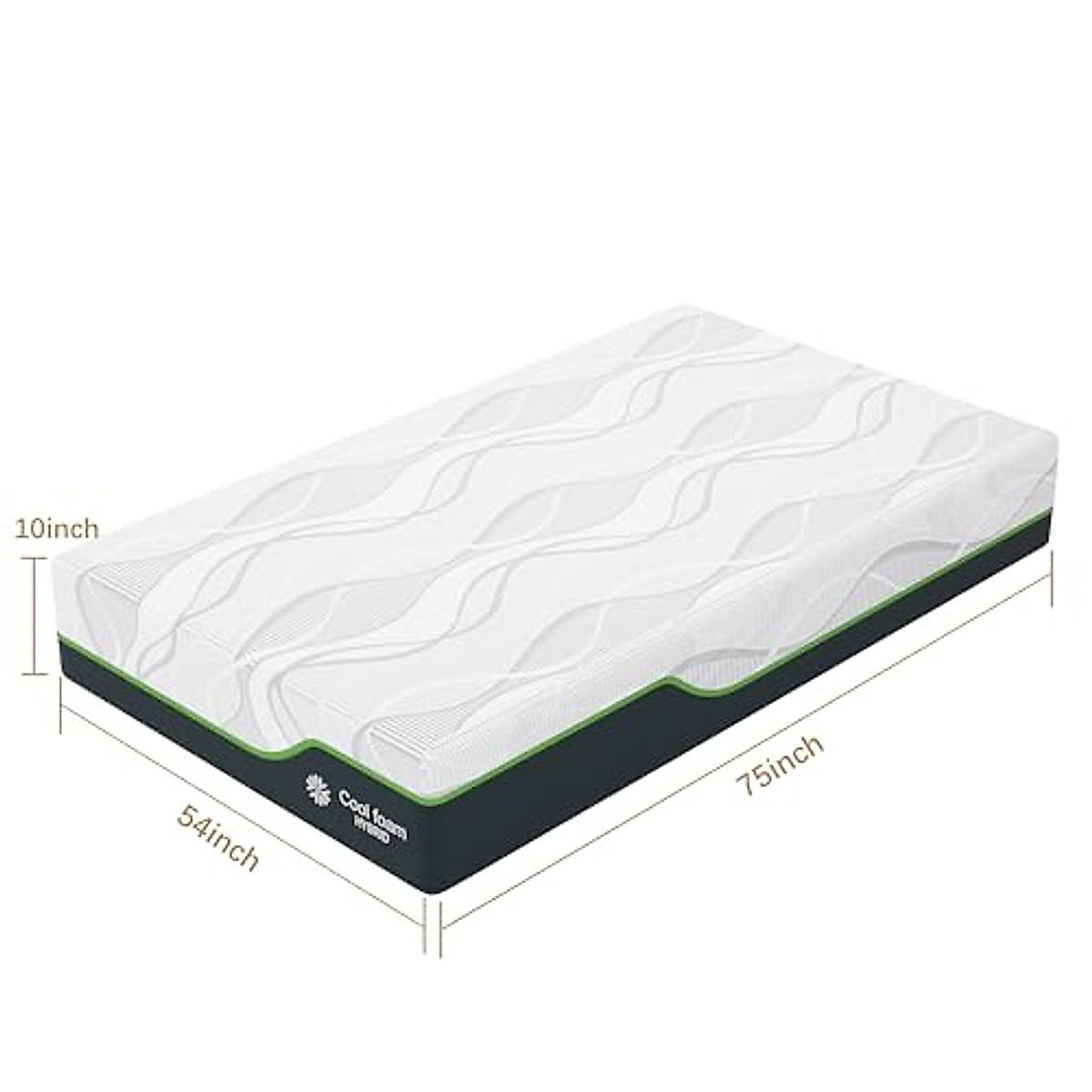 Rest Only Full Mattress for Pressure Relief, 10 Inches Cooling Gel Memory Foam Hybrid Mattress, Mattress Full Size with Individual Pocket Spring for Motion Isolation, Medium Firm