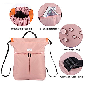 Risefit Waterproof Drawstring Bag, Gym Bag Sackpack Sports Beach Backpack for Men Women