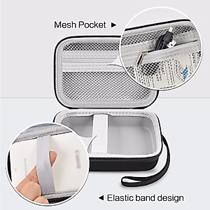 Case Compatible with SUPVAN E10/ for JADENS D110 Label Printer, Mini Wireless Connection Label Maker Machine Portable Travel Carrying Bag for Office, Home Kitchen Storage (Box Only)-Black