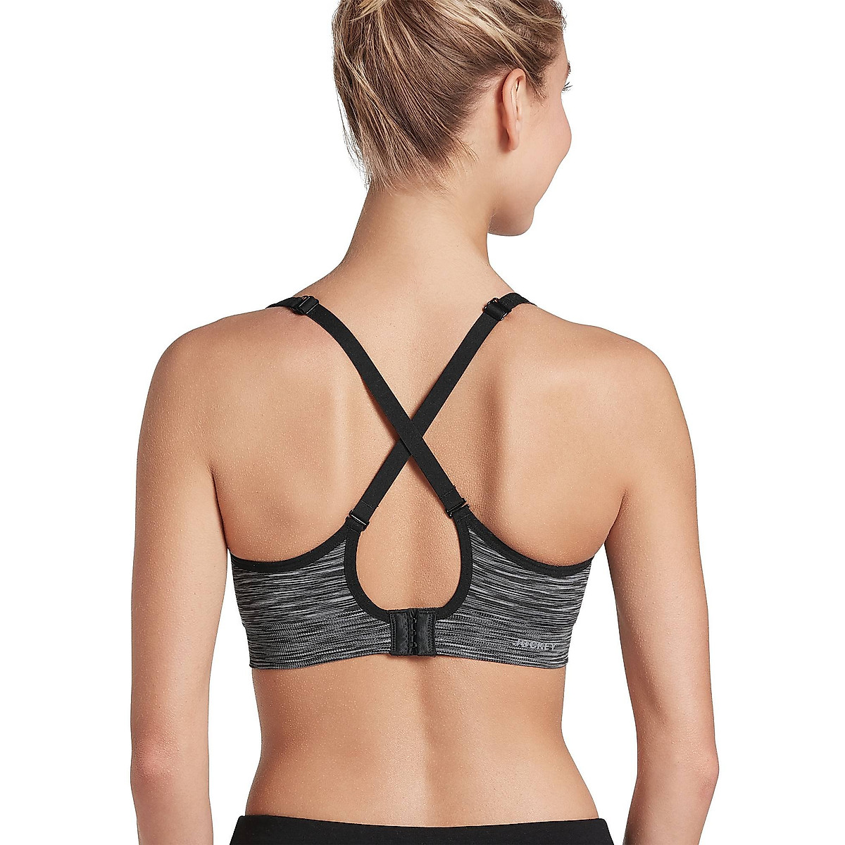 Jockey Women's Bra Mid Impact Multi-Way Molded Cup Sports Bra, Black, M