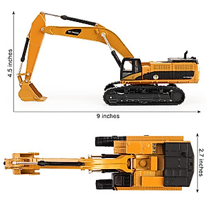 HAPYAD 1/50 Diecast Metal Excavator Toy for Kids, Construction Truck Vehicle Car Toy for Boys and Girls
