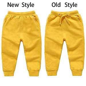 HAXICO Unisex Kids Solid Cotton Elastic Waist Winter Pants Toddler Baby Bottoms Active Sweatpants
