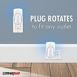 DynaTrap DT3005W DOT Indoor Plug-In Fly Trap for Flies, Fruit Flies, Moths, Gnats, & Other Flying Insects – Protects up to 400 Sq Ft