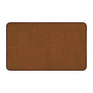 House, Home and More Skid-Resistant Carpet Indoor Area Rug Floor Mat - Toffee Brown - 3 Feet X 5 Feet