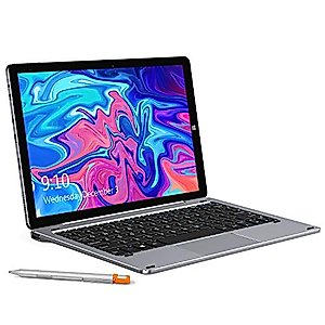 CHUWI Hi10 X Tablet with Keyboard and Stylus Pen, 10.1" 2 in 1 Tablet PC, Intel N4120 Quad-core, 8GB LPDDR4 128GB eMMC, 1920x1200 FHD IPS Multi-Touch Display, 2xType-C, BT5.1, Dual Wi-Fi, Windows 11