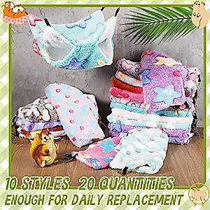 Silkfly 20PCS Guinea Pig Hammock Rat Hammock for Cage Pet Small Animal Hanging Hammock Hamster Ferret Bunkbed Hammock Cage Toy for Small Animals Chinchilla Parrot Sugar Glider Ferret Squirrel