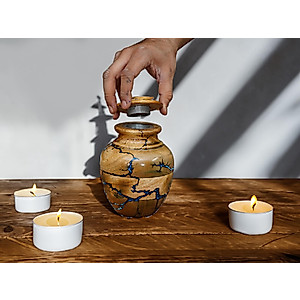 WEE WOODEN Small Urns for Human Ashes | Mini Urns for Human Ashes | Wooden Urn for Dogs Ashes | Cremation Urn for Pet Ashes | Memorial Pet Urns