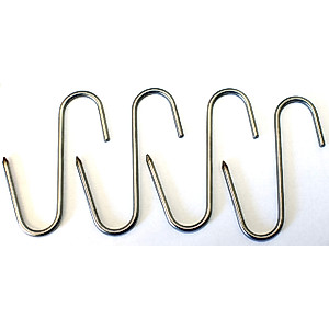 RiversEdge Products Stainless Meat Hooks, Smoker Hook, 5", 4 Pack