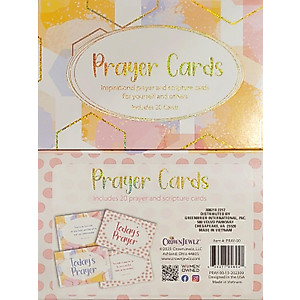 CrownJewlz Christian Floral Splash Prayer & Scripture Cards, 2 Assorted Sets (20 ct Each), (PRAY-00-2)