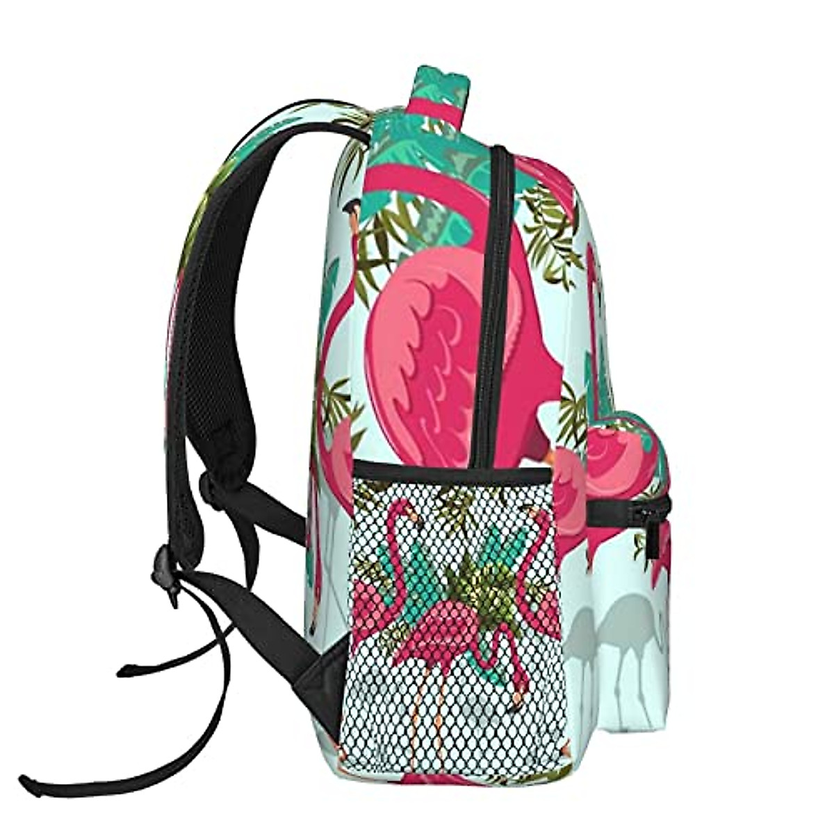 Tropical Palm Tree Flamingo Casual Backpack Printed Travel Daypack Laptop Backpack
