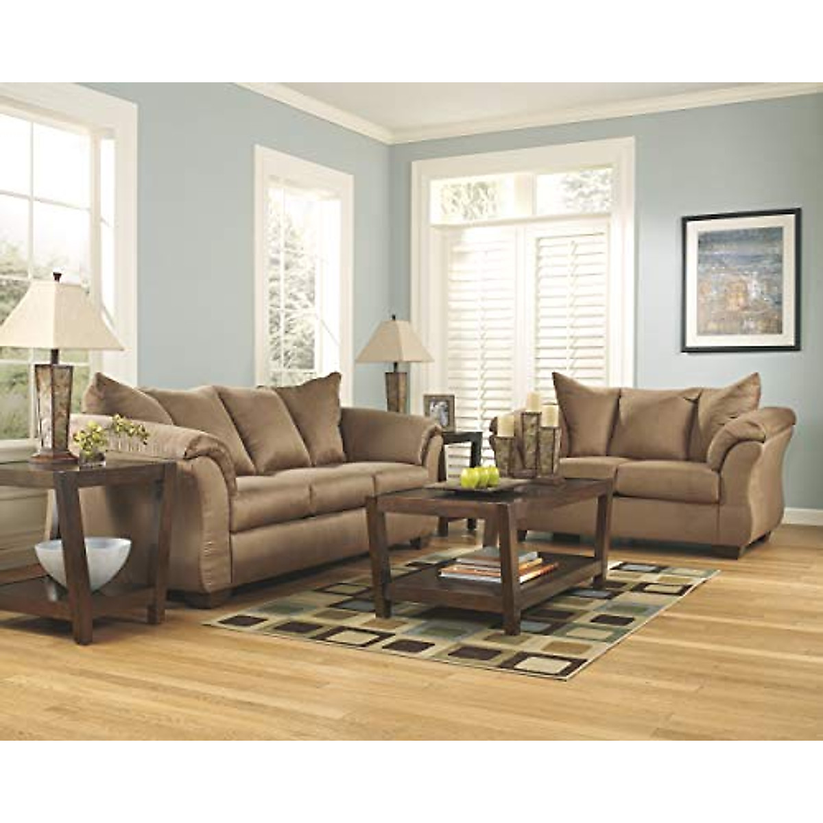 Signature Design by Ashley Darcy Casual Plush Loveseat, Brown