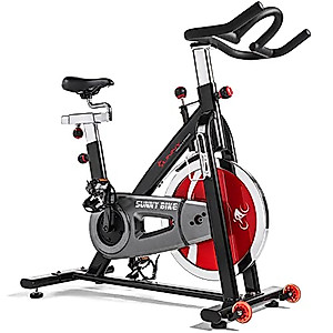 Sunny Health & Fitness Indoor Cycling Exercise Bike with Heavy 49 LB Chrome Flywheel - SF-B1002,BLACK