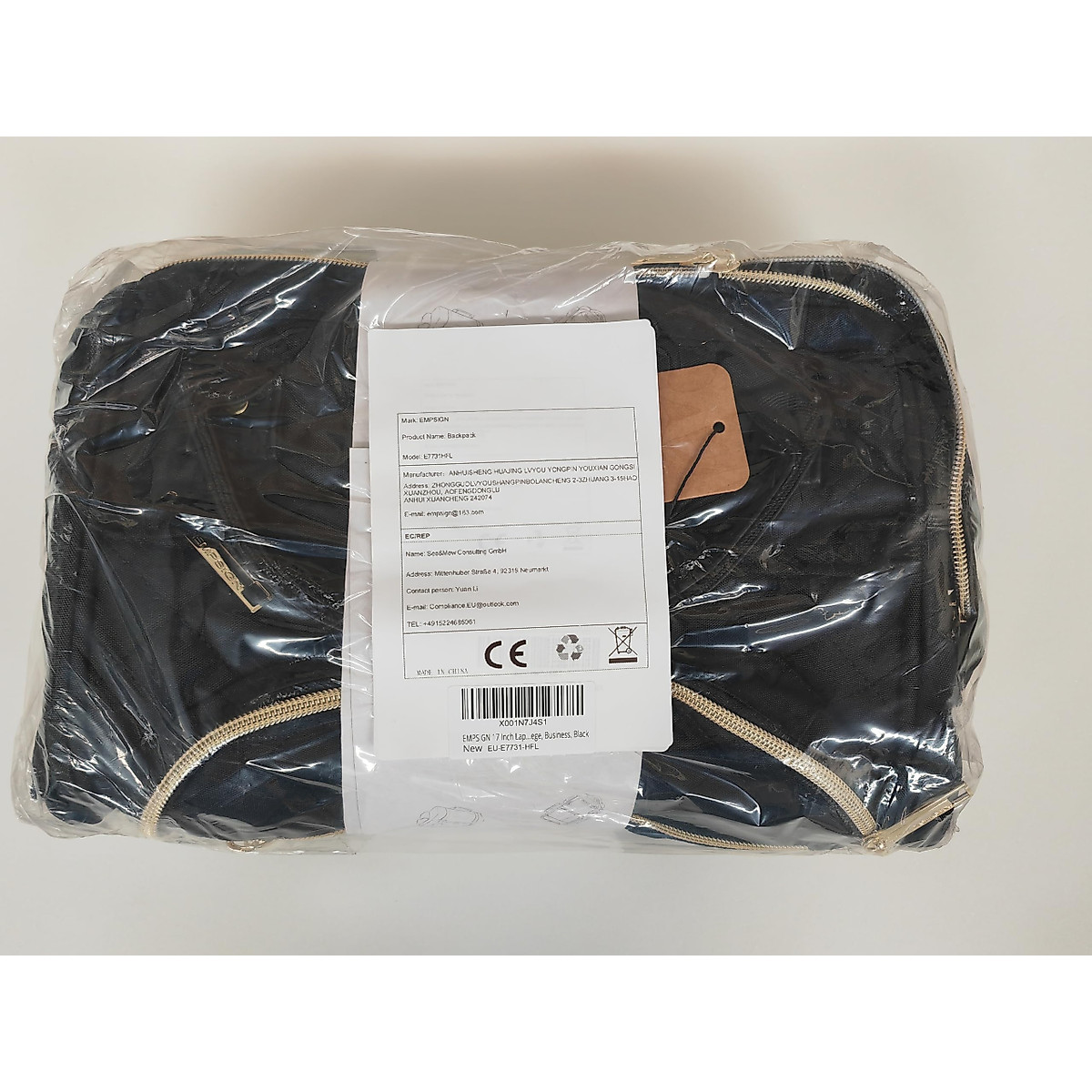 EMPSIGN 17 Inch Laptop Backpack for Women Men Work Laptop Bag Large Capacity with USB Port, Waterproof Purse Backpacks Teacher Nurse Travel Bags Casual Daypacks for School, College, Business, Black