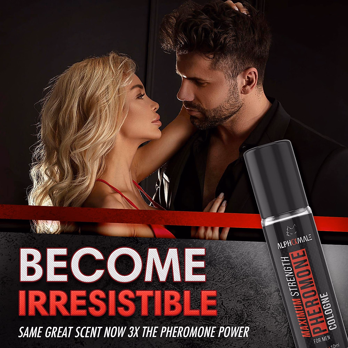 AlphaMale Pheromone Cologne For Men - Extra Strength Pure Pheromone Perfume Oil - Amplified Men's Cologne With Pheromones - 0.34 oz (10 mL)
