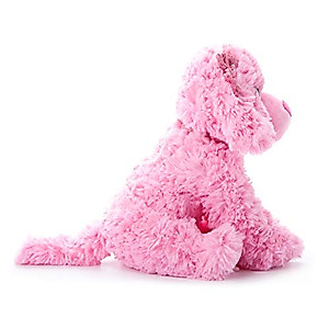The Petting Zoo Scruffy Dog Stuffed Animal, Gifts for Girls, Pink Dog Plush Toy 9 Inches