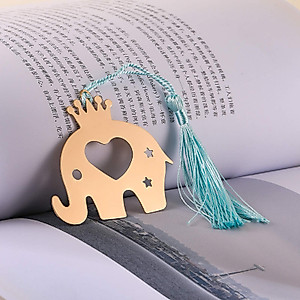 Cesdai Pack of 30 Metal Elephant Bookmarks Party Souvenirs for Guests,Elephant Theme Boy Baby Shower Favors Supplies,Bookmarks for Wedding,Birthday,Bridal Shower Party Favor Gift (30-Pack, Blue)