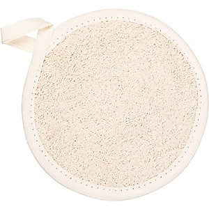 San Jamar Cotton Terry Cloth Round Potholders, 8 Inches, Tan, (Pack of 12), Medium