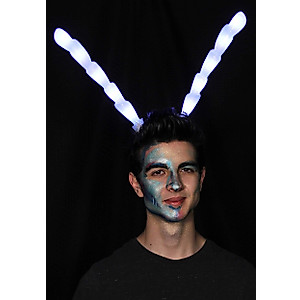 elope White Light-Up Insect Bug Antennae Costume Headband for Adults and Teens