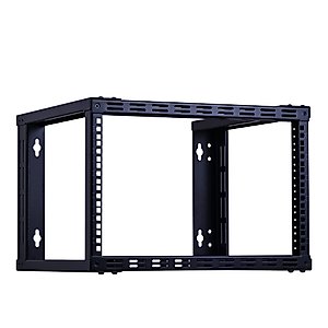 RackPath 6U Wall Mount Rack Open Frame 19in Server Equipment Rack Heavy Duty - 17in Depth