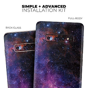 DesignSkinz Glowing Deep Space Protective Vinyl Decal Wrap Skin Cover Compatible with The Samsung Galaxy S20 (Screen Trim & Back Glass Skin)