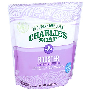 Charlie's Soap Booster & Hard Water Treatment (2.64 Lbs, 2 Pack) Natural Powdered Water Softener and Laundry Booster – Safe and Effective