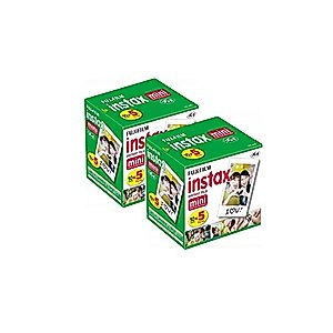 Fujifilm Instax Mini Instant Film, 10 Sheets of 5 Pack × 2 (100 Sheets)