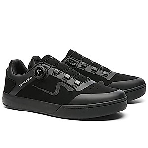 SANDUGO MTB Mountain Bike Cycling Shoes for Men,2 Bolts Suitable All SPD Pedals(XC/AM), Compatible with Peloton Lightweight and Comfortable,Black US 9.5