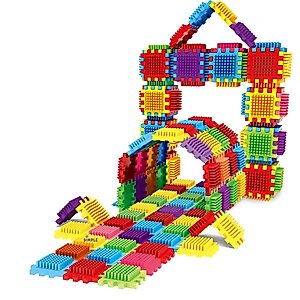 Dimple 360-Piece Set Large Stacking Blocks and Interconnecting Building Set, Makes 60 Blocks, for Boys & Girls, Educational Fun, Great Toy for Child Development for Kids and Toddlers