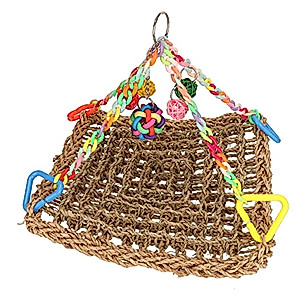 Bird Climbing Net Bird Climbing Net Colourful Bird Chewing Toy Swing Hammock Chewing Hanging Mat for Decoration Playing Colourful Swing Hammock