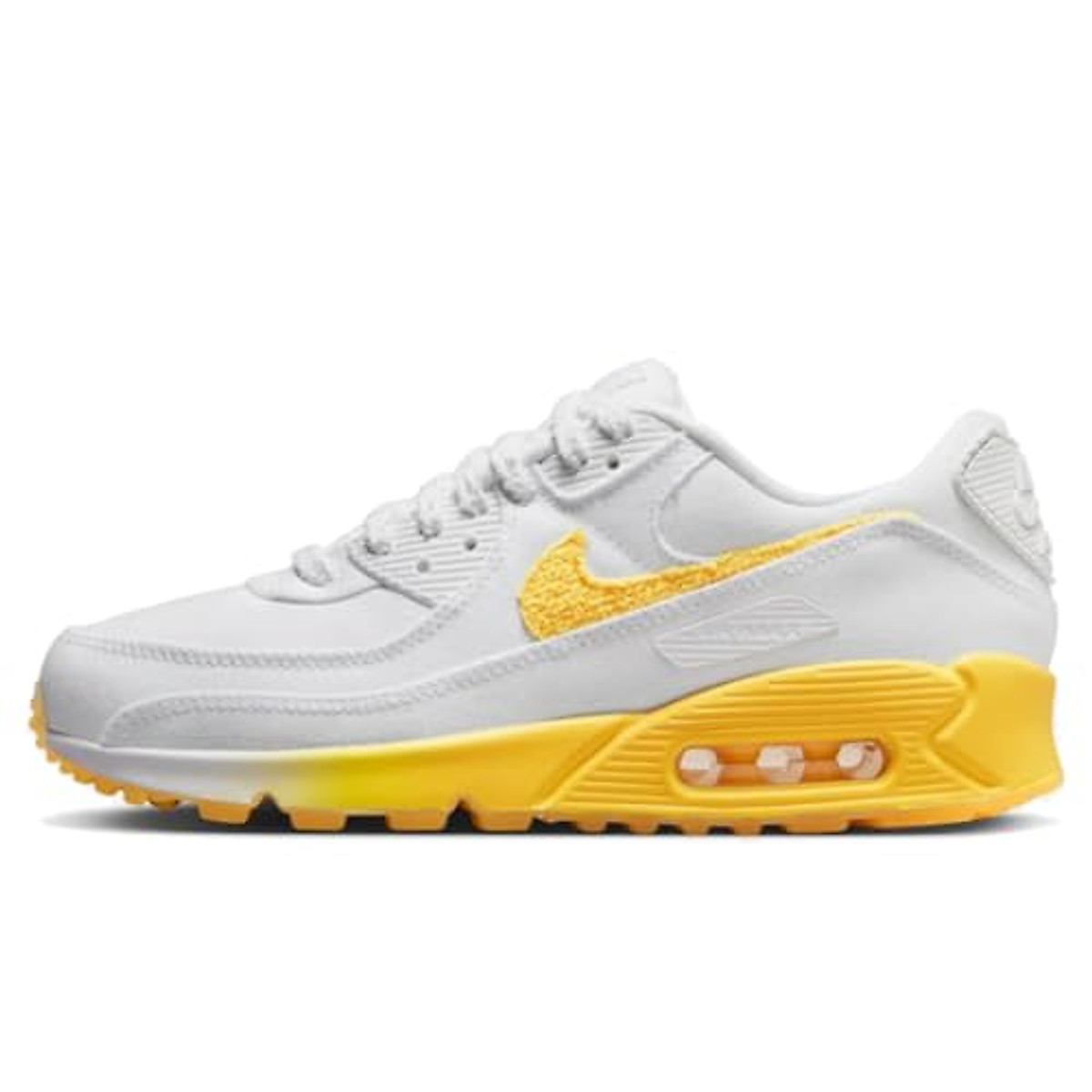 Nike Women's Air Max 90 SE - Size 10 US - White/Citron Pulse (White/Citron Pulse-Alabaster, us_Footwear_Size_System, Adult, Women, Numeric, Medium, Numeric_9_Point_5)