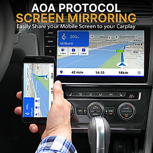 PyleUsa Wireless CarPlay Android Auto Multimedia Video Box,4GB RAM 64GB ROM,2.4GHz,5GHz Dual Band WiFi BT,Octa Core 64Bit,4K Full HD,H.265,USB3.0 Android Box,Screen Mirroring, Install Android Apps