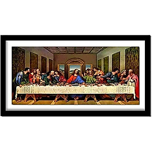 shuizemu Stamped Cross Stitch Kits Beginners Embroidery-Last Supper Jesus -11CT Pre-Printed Cross Stiching Supplies DIY Needlepoint Handicraft Crochet Gift Kit for Home Decor(16x20 inch)