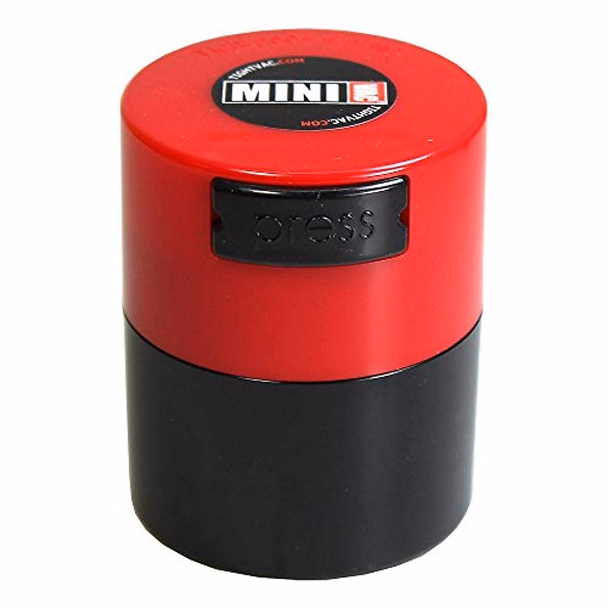 Minivac - 10g to 30 grams Vacuum Sealed Container - Red Cap & Black Body