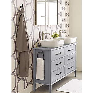 Amerock BH36000MB | Matte Black Single Robe Hook | 3-9/16 in. (90 mm) Length Towel Holder | Blackrock | Towel Hook for Bathroom | Bathroom Hardware | Bath Accessories