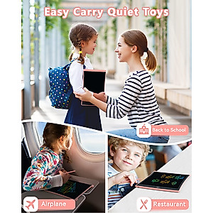 KOKODI Kids Toys 2 Pack LCD Writing Tablet, Colorful Toddler Drawing Pad Doodle Board Erasable, Educational Learning Toys Birthday Gifts for Boys Girls Age 3 4 5 6 7 8 (Blue & Pink)