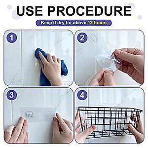 NHYAMX 12 Packs Adhesive Hooks Replacement Adhesive Sticker Replacement Hook Corner Shower Caddy Wall Hooks,Strong Sticker Hooks for Bathroom，No Drilling Bath Toilet Kitchen Organizer Accessories