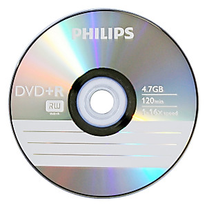 PHILIPS DR4S6S05F/17 4.7GB 16x DVD+Rs with Slim Jewel Cases, 5 pack
