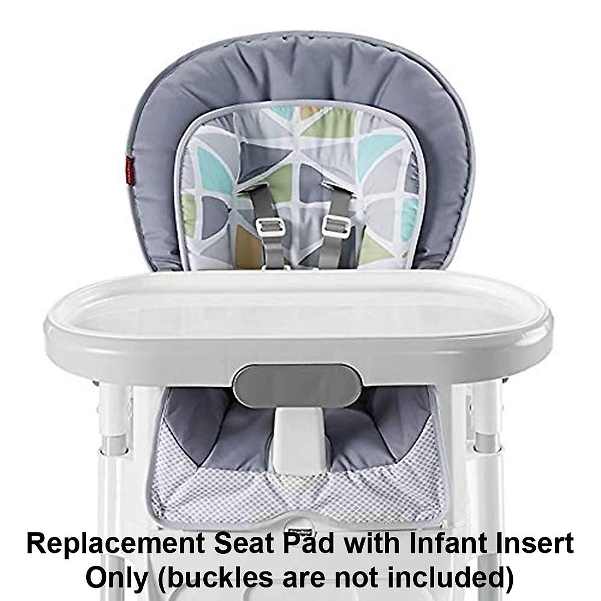 Replacement Cover for 4 in 1 High Chair - Fisher-Price Total Clean 4-in-1 Highchair in Sail Pattern FLH18 ~ Replacement Seat Pad with Infant Insert ~ Grays and Greens